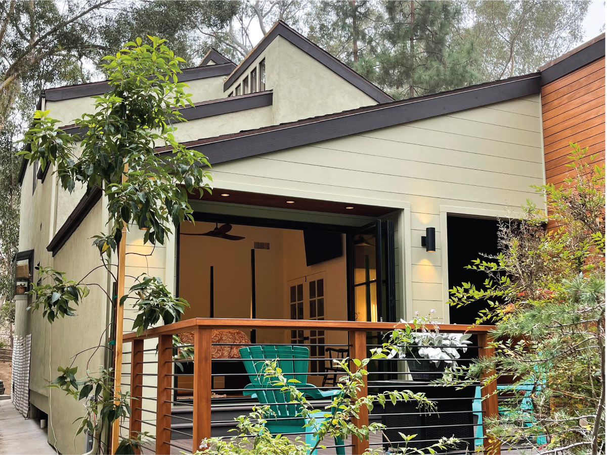 Mahogany & Modern Home Exterior - Lake Forest - Inspired Remodels