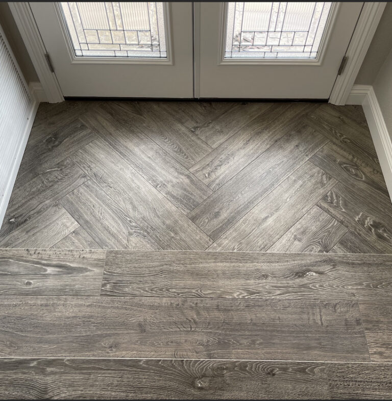 herringbone entry - Inspired Remodels